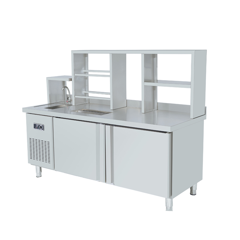 Stainless Steel Display Table Milk Tea Counter Design /Sweet Shop ...